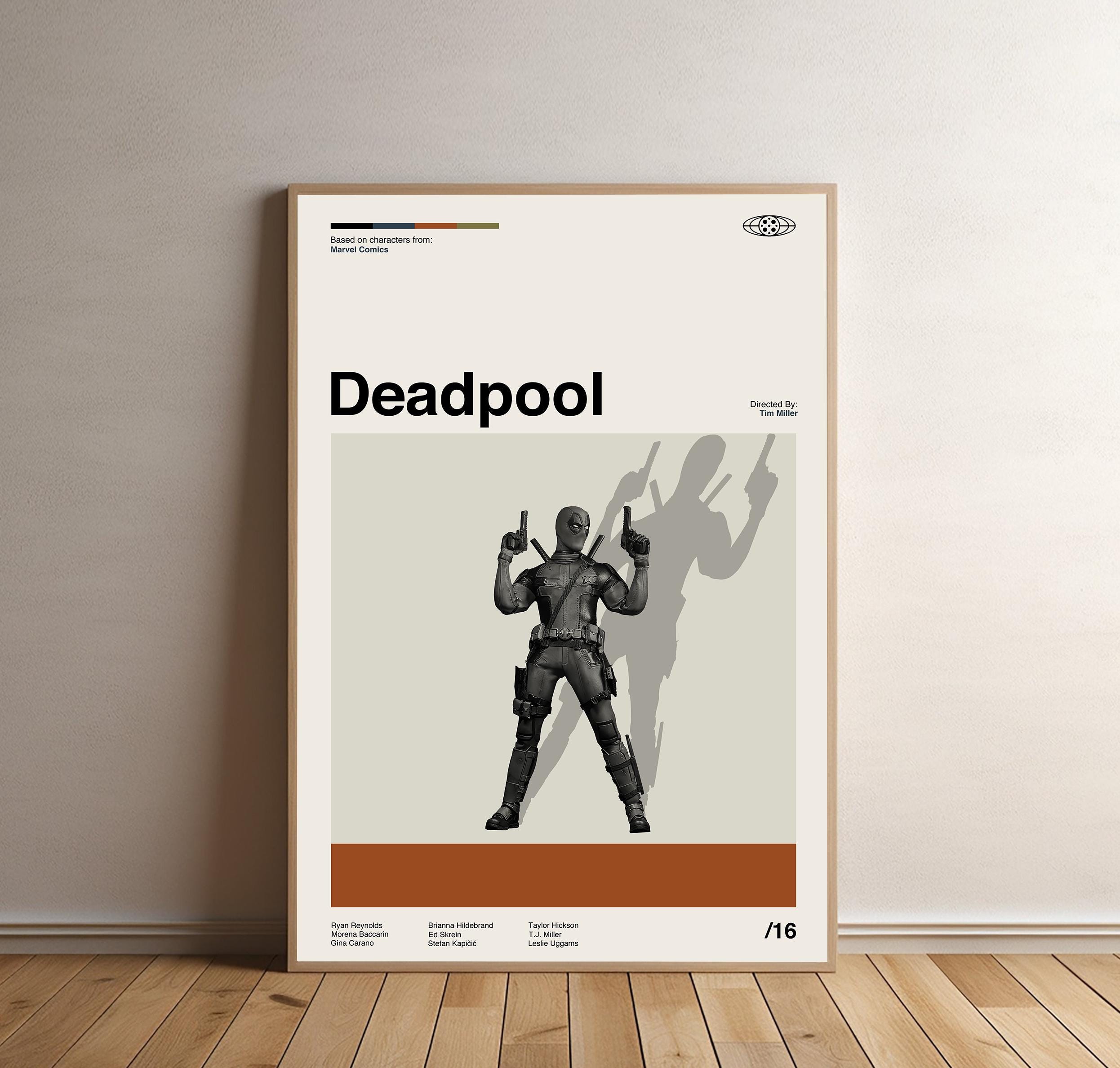 Deadpool Movie Poster, Deadpool Poster, Film Poster, Midcentury Art ...
