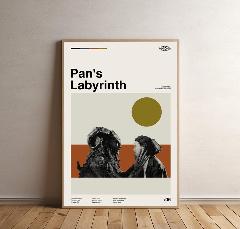 Pan's Labyrinth Poster, Pan's Labyrinth Print, Movie Poster, Midcentury ...