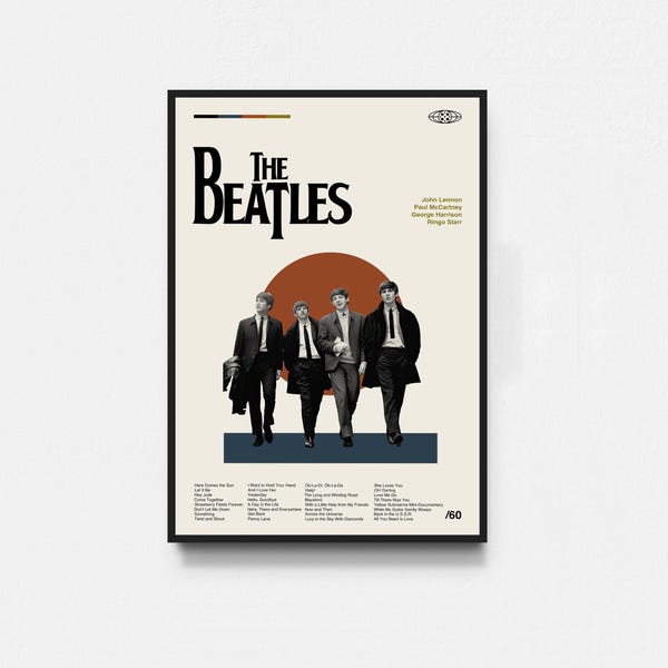 The Beatles Poster - Etsy