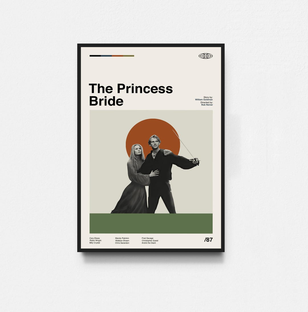 The Princess Bride Poster, the Princess Bride Print, Midcentury Art ...