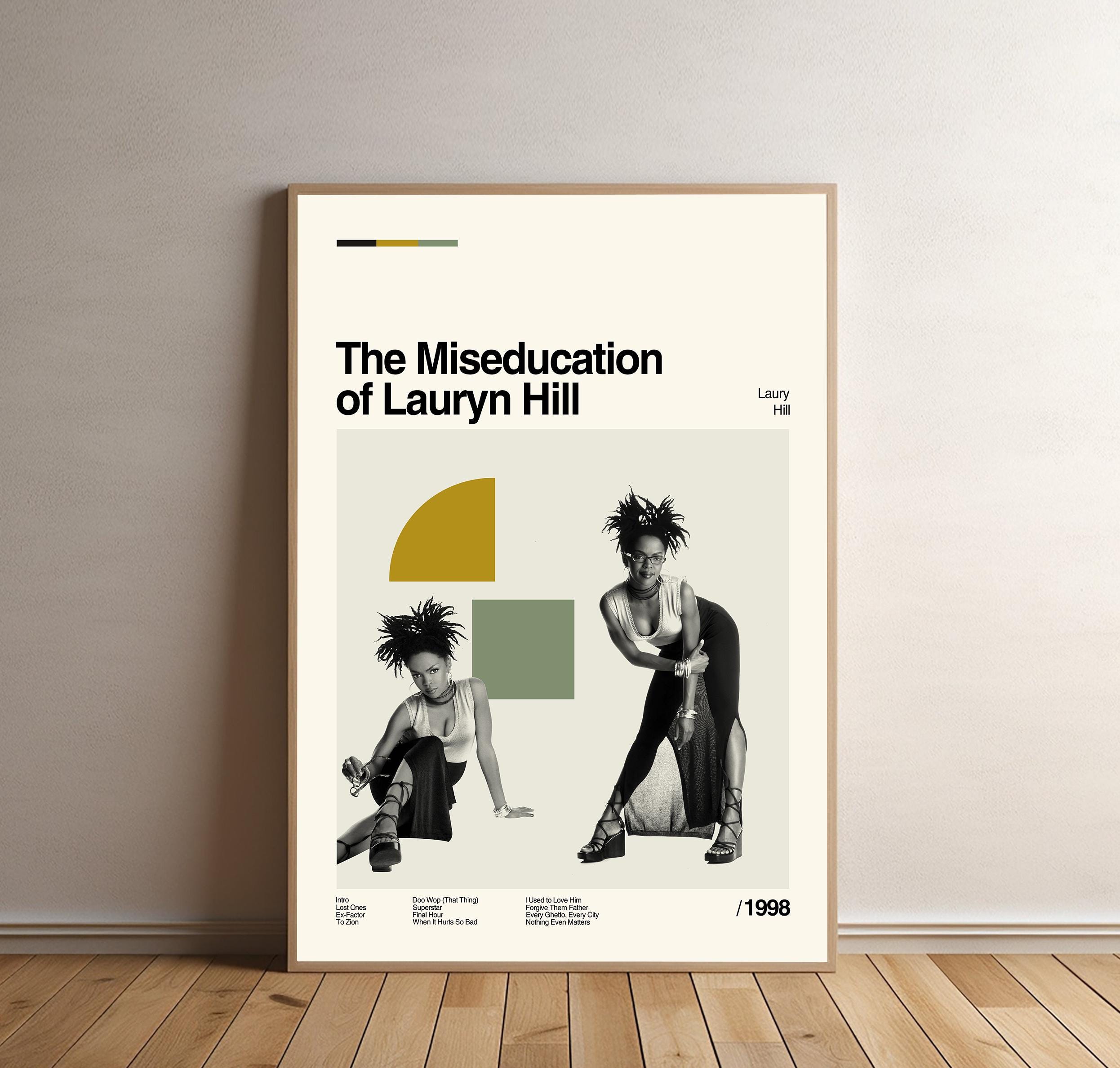 The Miseducation of Lauryn Hill Poster, Music Poster, Midcentury Art ...