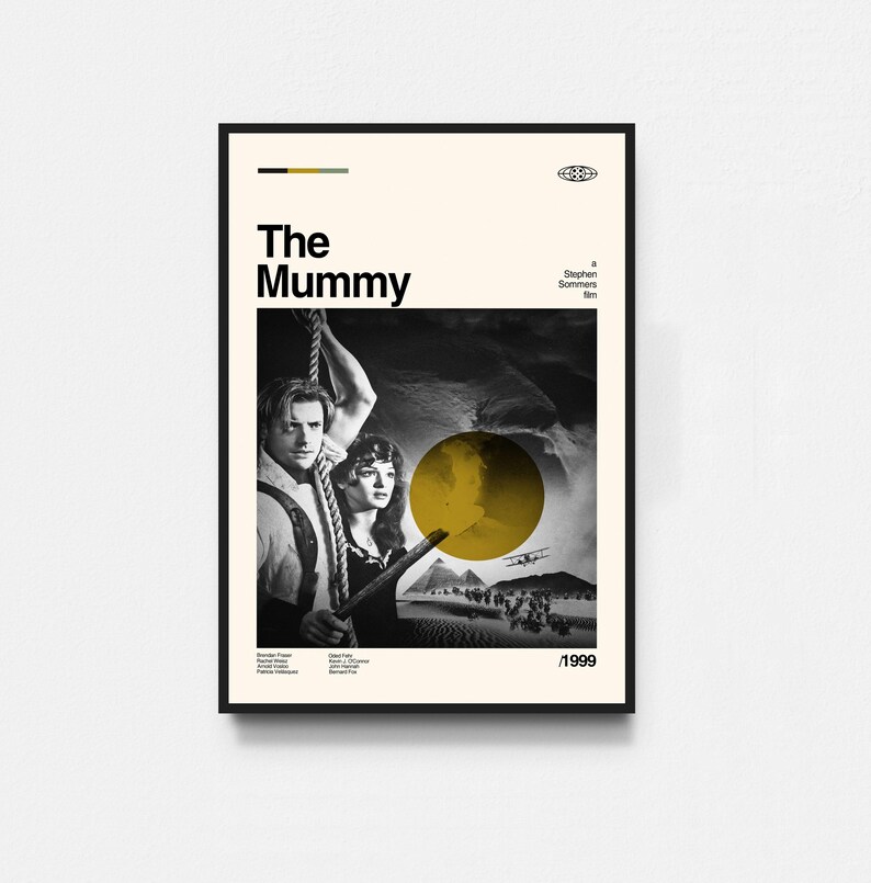 The Mummy Poster, the Mummy Movie Poster, Midcentury Art, Minimalist ...