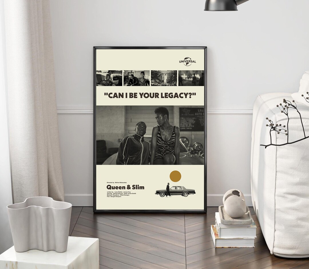 Queen & Slim Poster | Film Poster | Midcentury Art | Minimalist Art ...