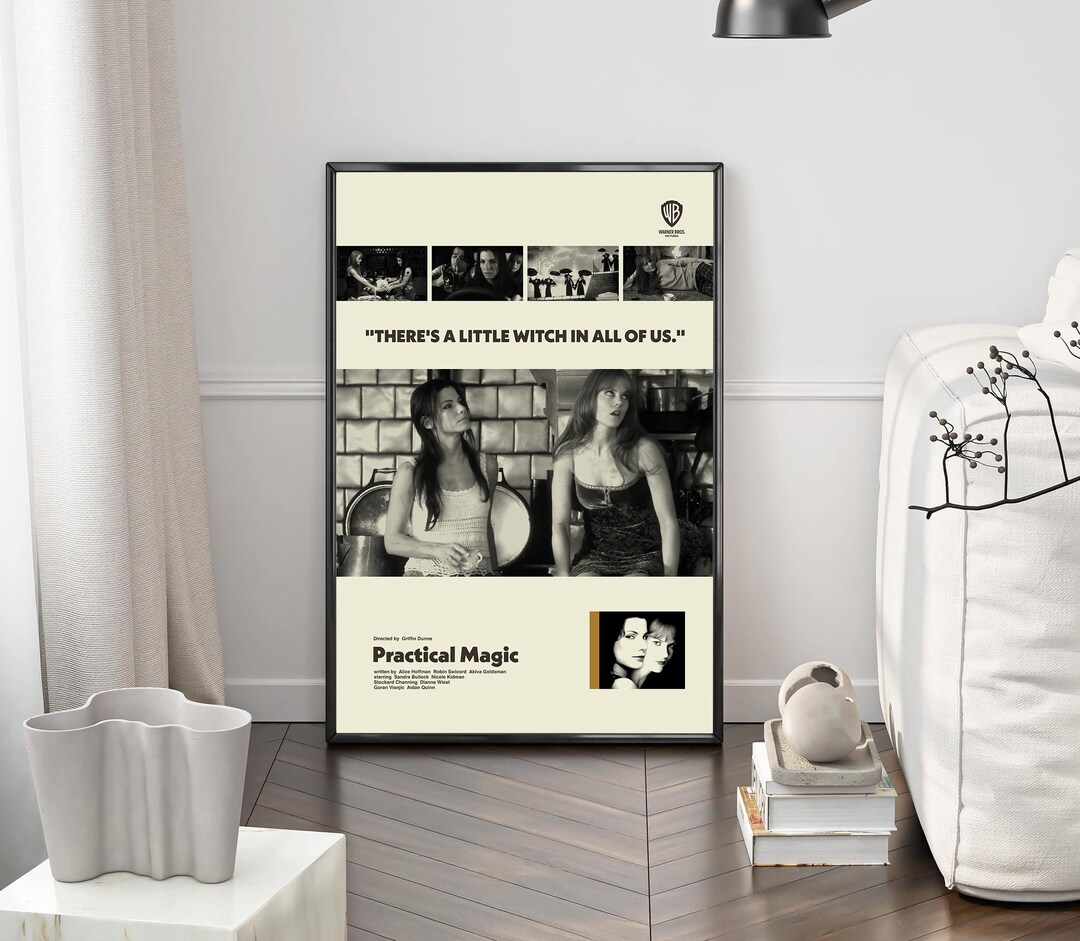 Practical Magic Poster Film Poster Midcentury Art Minimalist Art