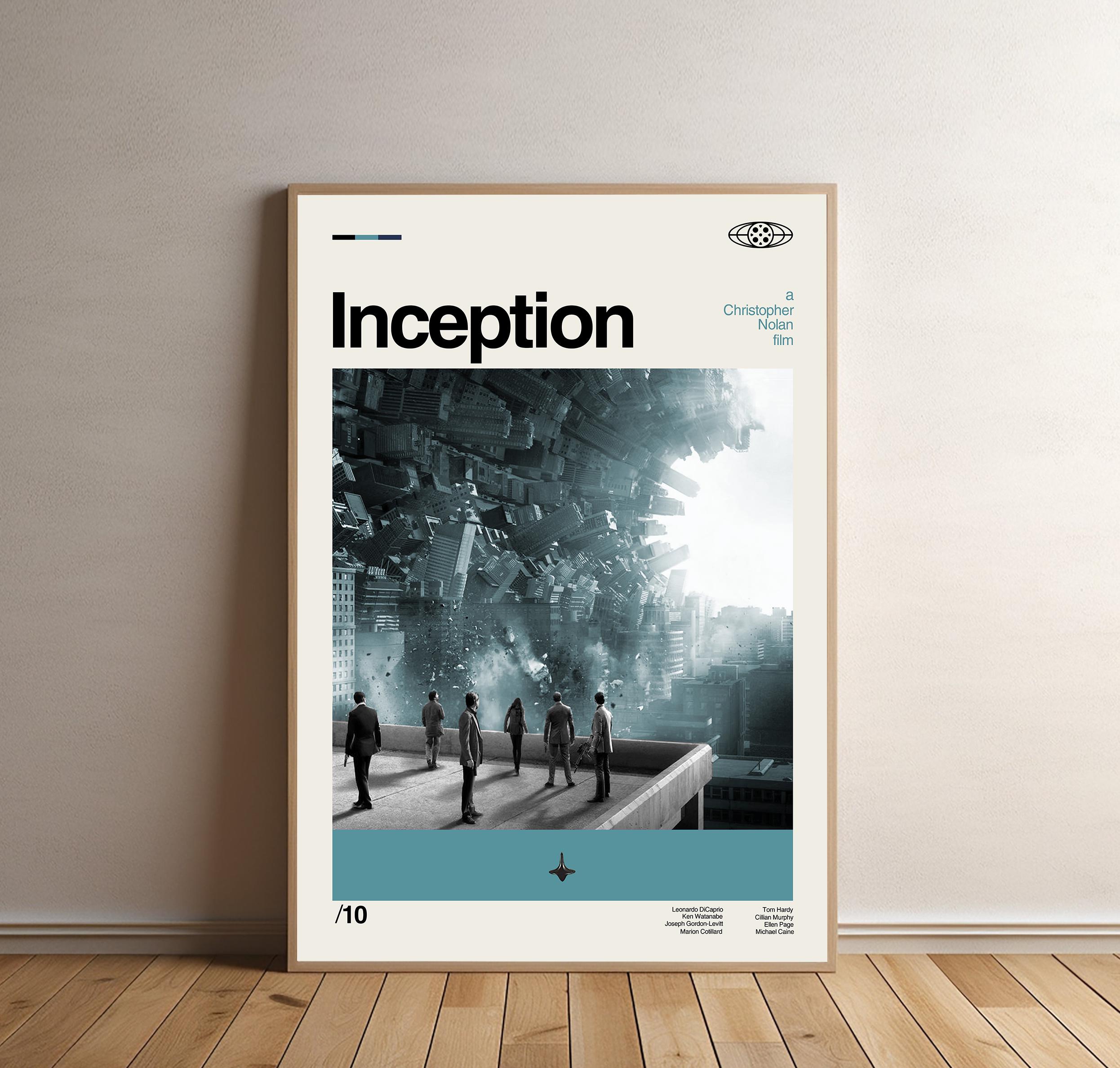 Retro INCEPTION Movie Poster, INCEPTION Print, Midcentury Art ...