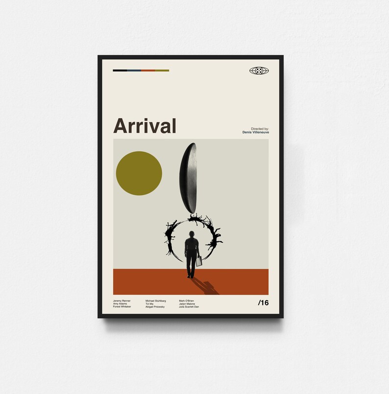 Arrival Poster, Arrival Movie Poster, Movie Poster, Midcentury Art ...