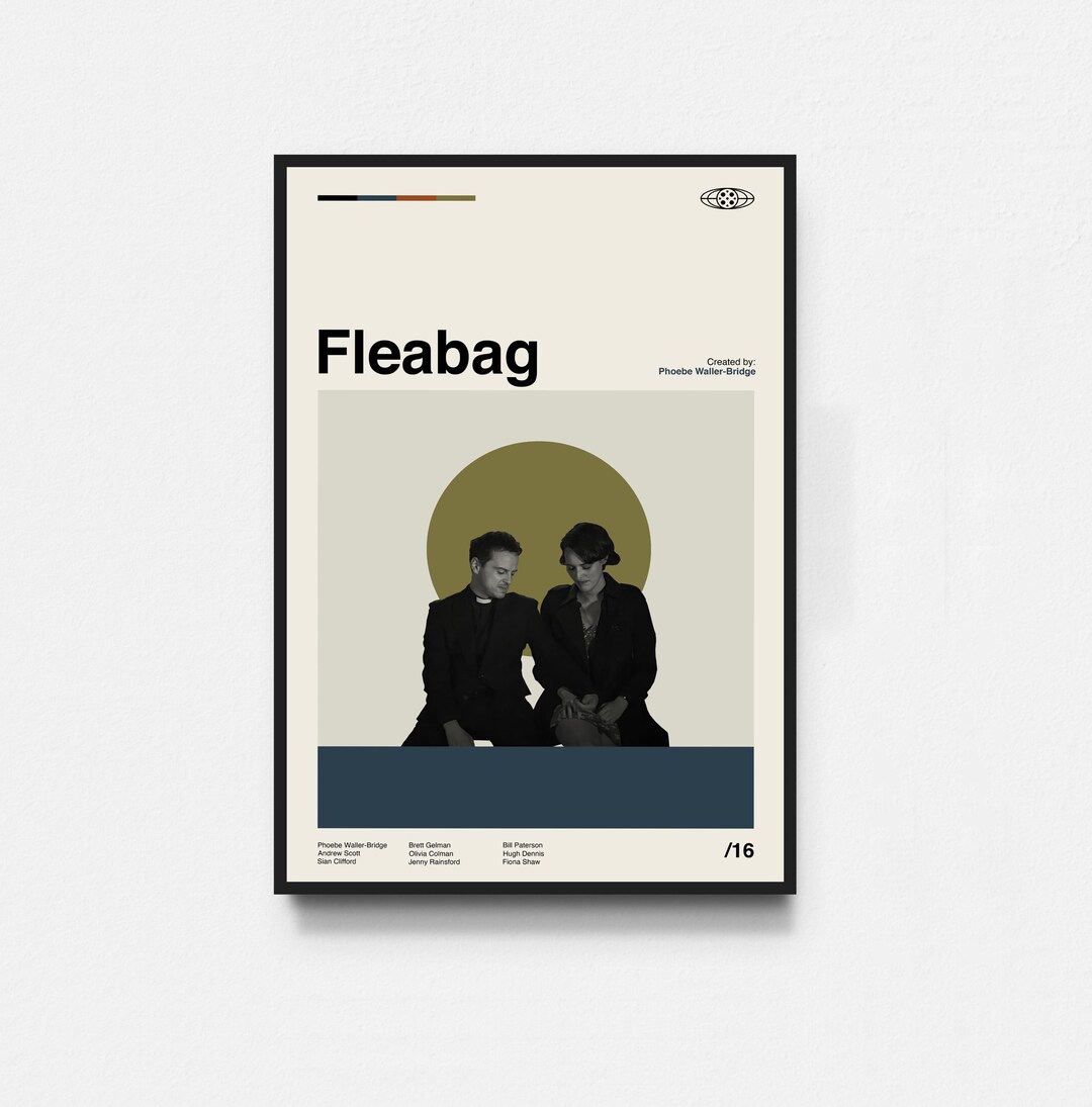 Fleabag Movie Poster, Fleabag Print, Movie Poster, Midcentury Art ...