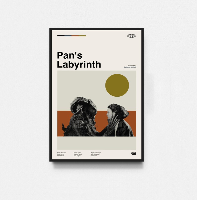 Pan's Labyrinth Poster, Pan's Labyrinth Print, Movie Poster, Midcentury ...