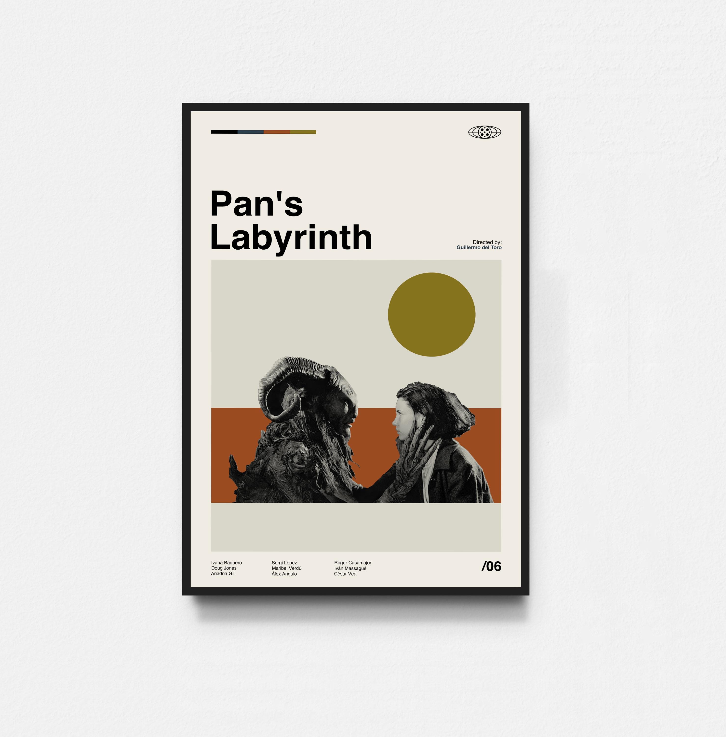 Pan's Labyrinth Poster, Pan's Labyrinth Print, Movie Poster, Midcentury ...