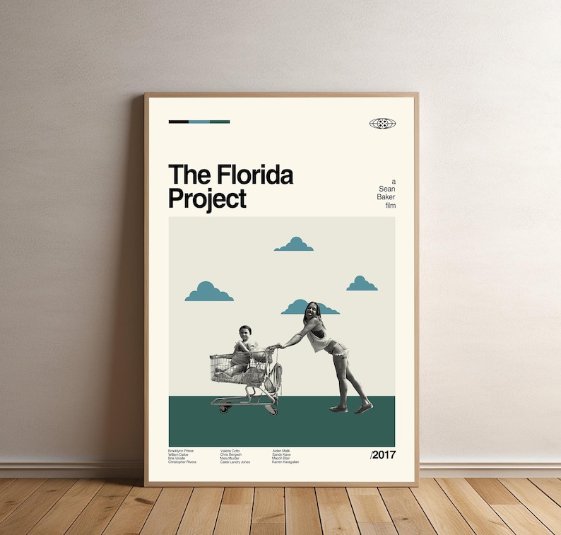 The Florida Project Poster, Movie Poster, Midcentury Art, Minimalist ...