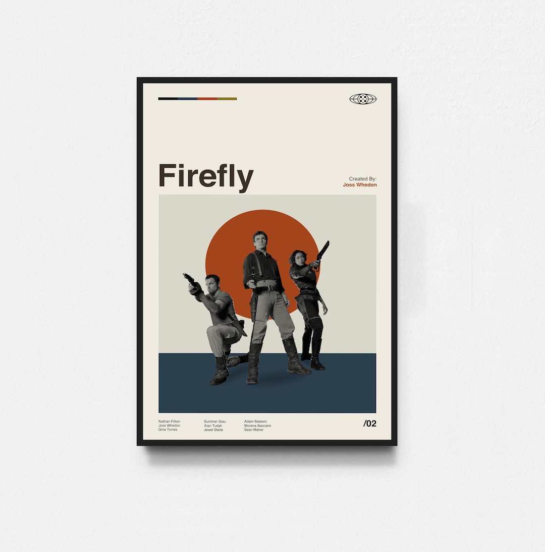 Firefly Tv Series Poster, Firefly Poster, Movie Poster, Midcentury Art ...