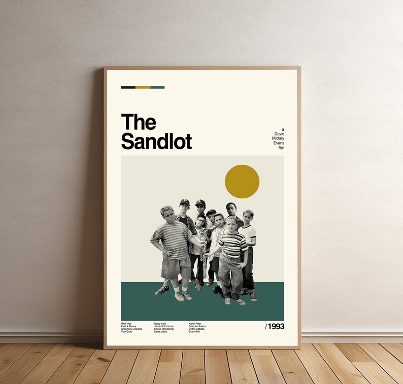 The Sandlot Poster, the Sandlot Print, Movie Poster, Midcentury Art ...