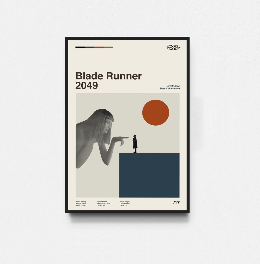 Blade Runner 2049 Poster, Movie Poster, Midcentury Art, Minimalist Art ...