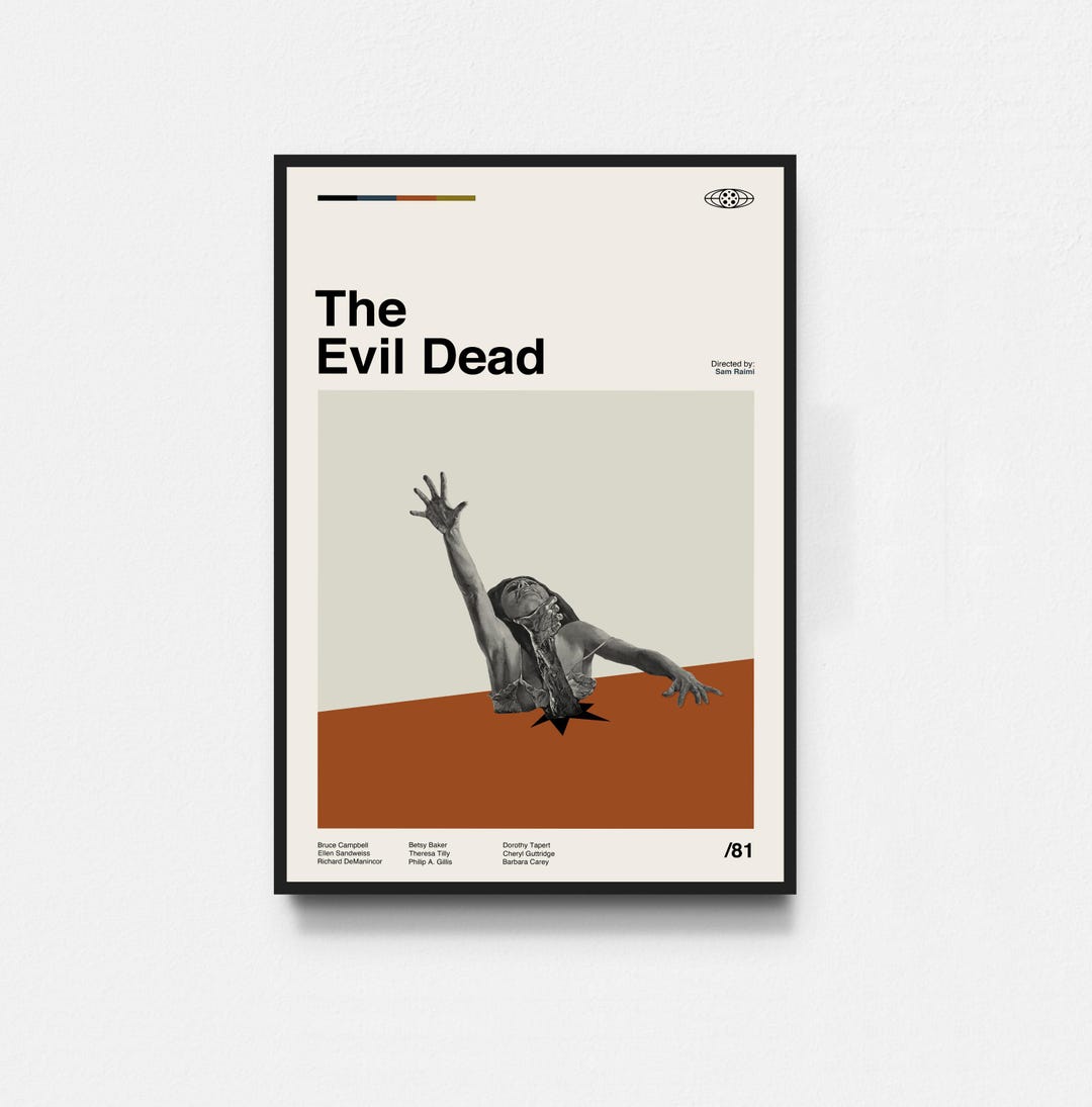 The Evil Dead Poster, the Evil Dead Print, Movie Poster, Midcentury Art ...