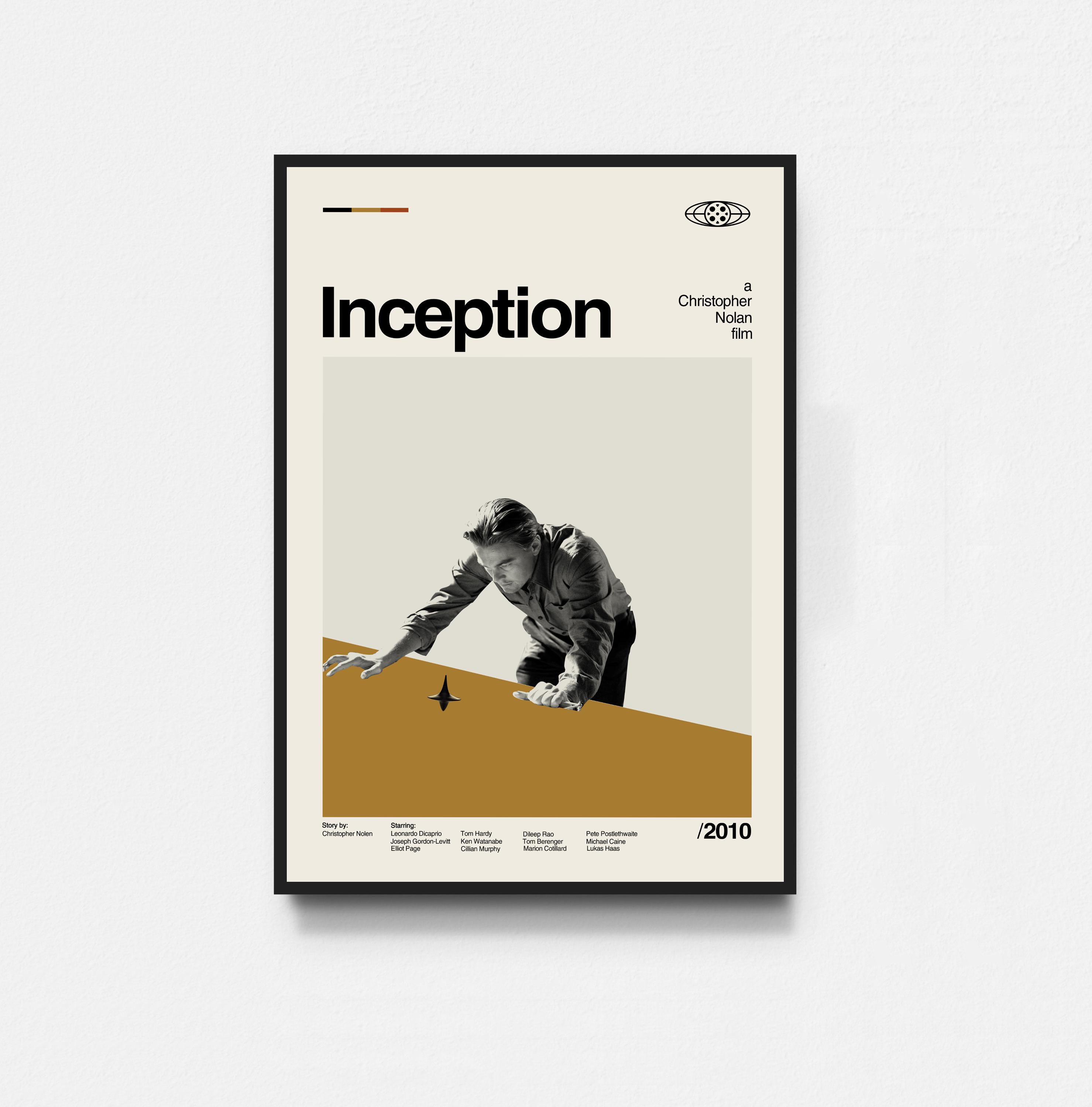 Retro INCEPTION Movie Poster, INCEPTION Print, Midcentury Art ...