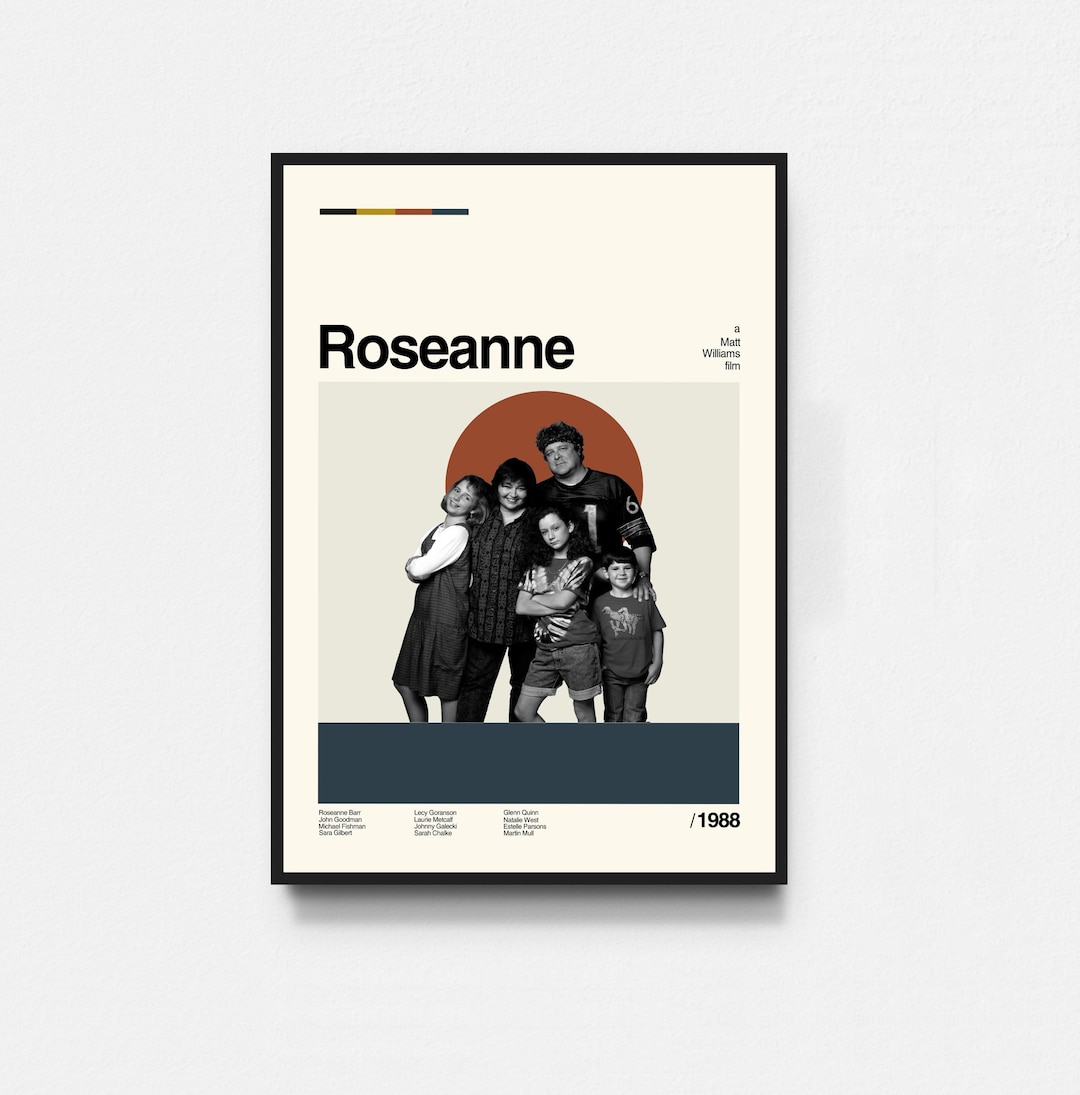 Roseanne Tv Series Poster, Roseanne Print, Movie Poster, Midcentury Art ...