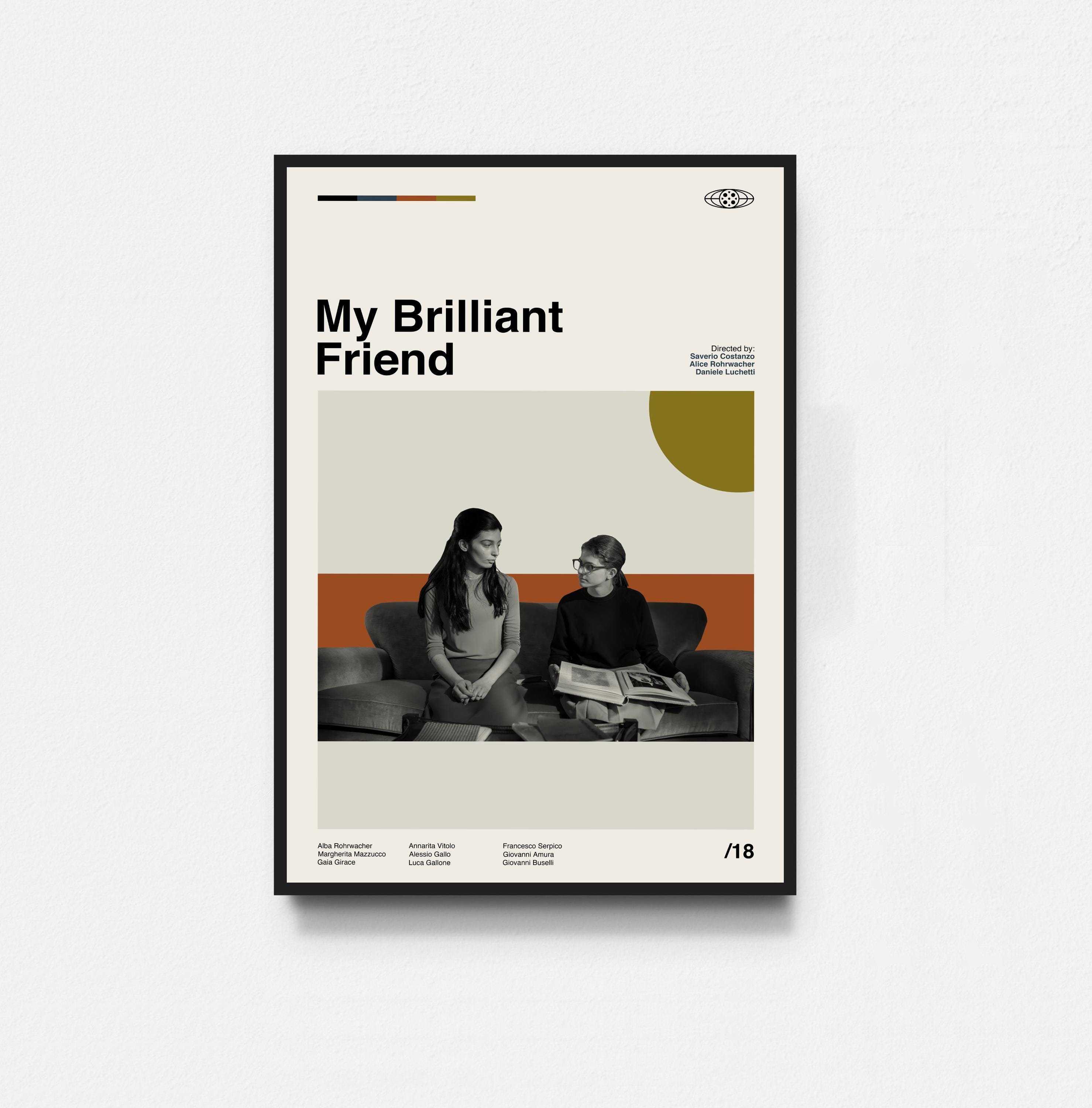 My Brilliant Friend Poster, Tv Series Print, Movie Poster, Midcentury ...