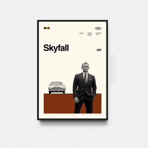 James Bond 007 - Skyfall Movie Poster, Skyfall Poster, Midcentury Art ...