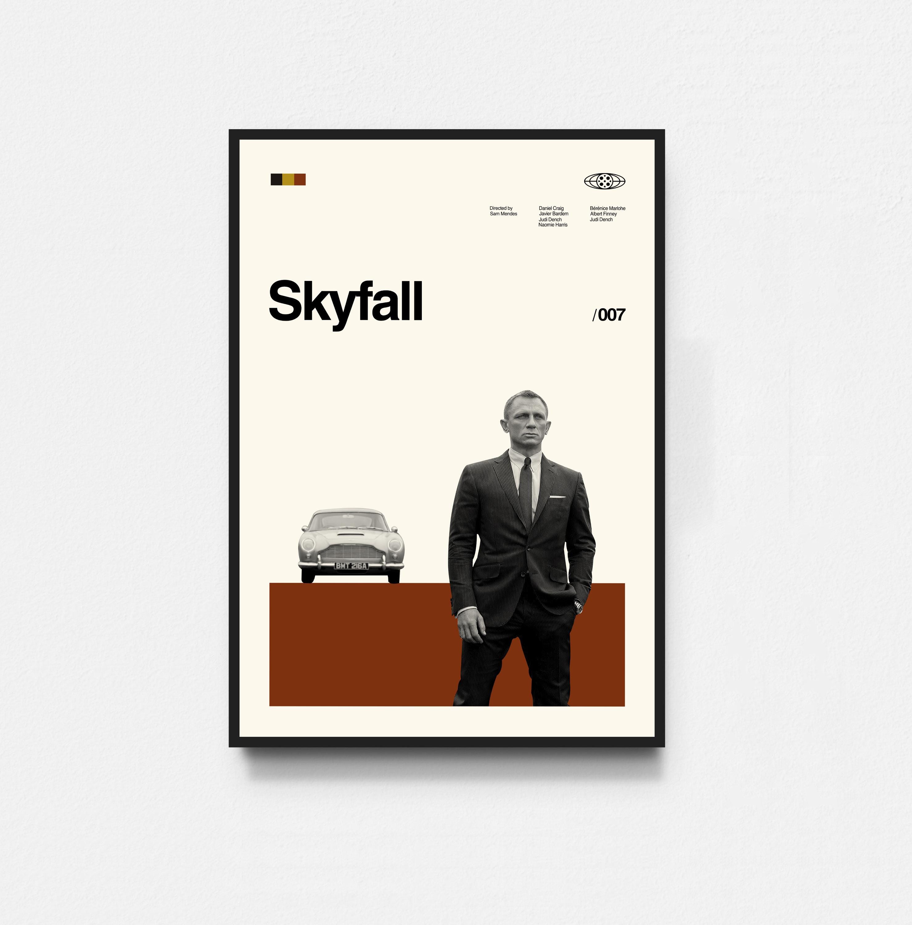 James Bond 007 - Skyfall Movie Poster, Skyfall Poster, Midcentury Art ...