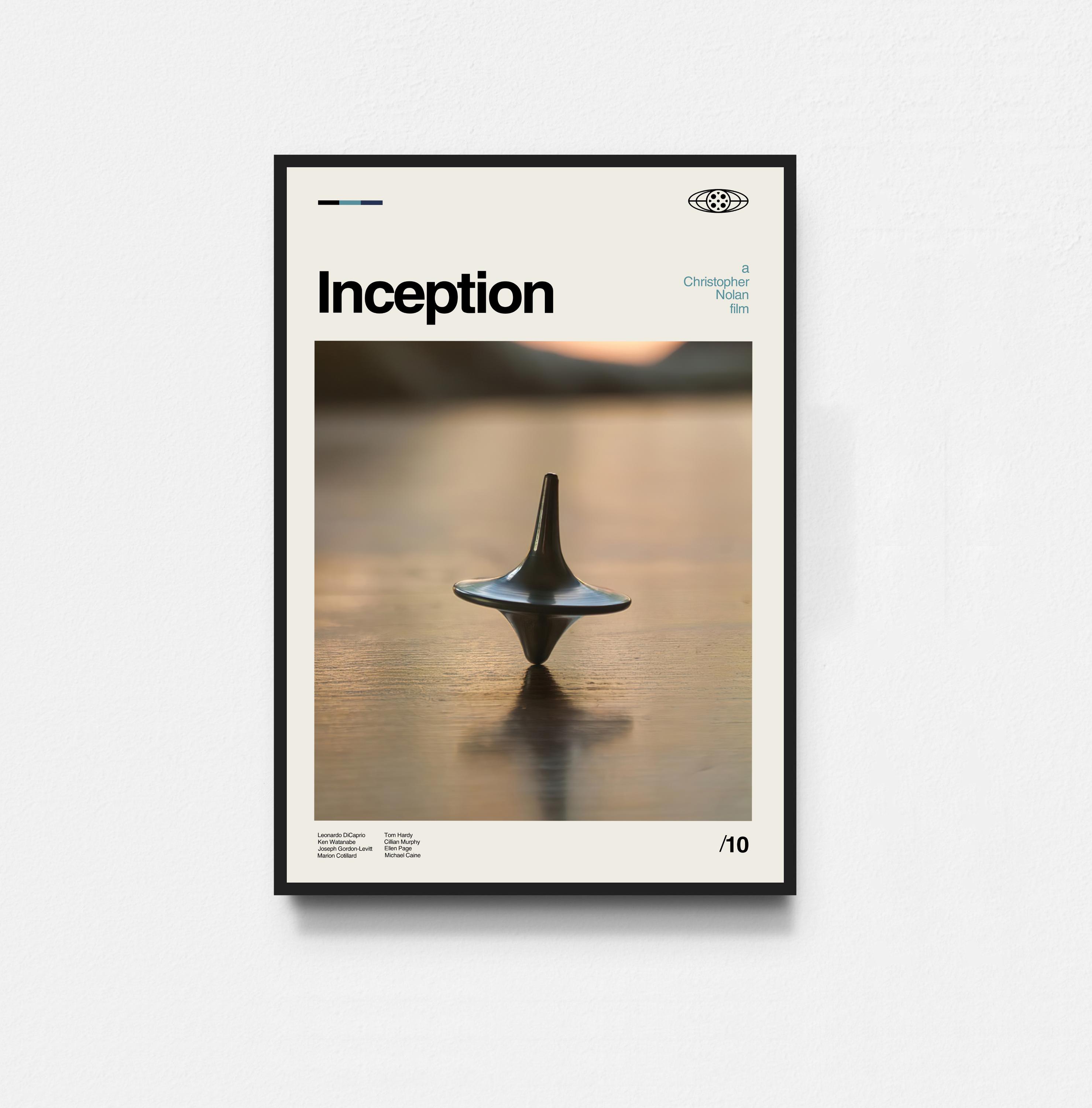 Retro INCEPTION Movie Poster, INCEPTION Print, Midcentury Art ...