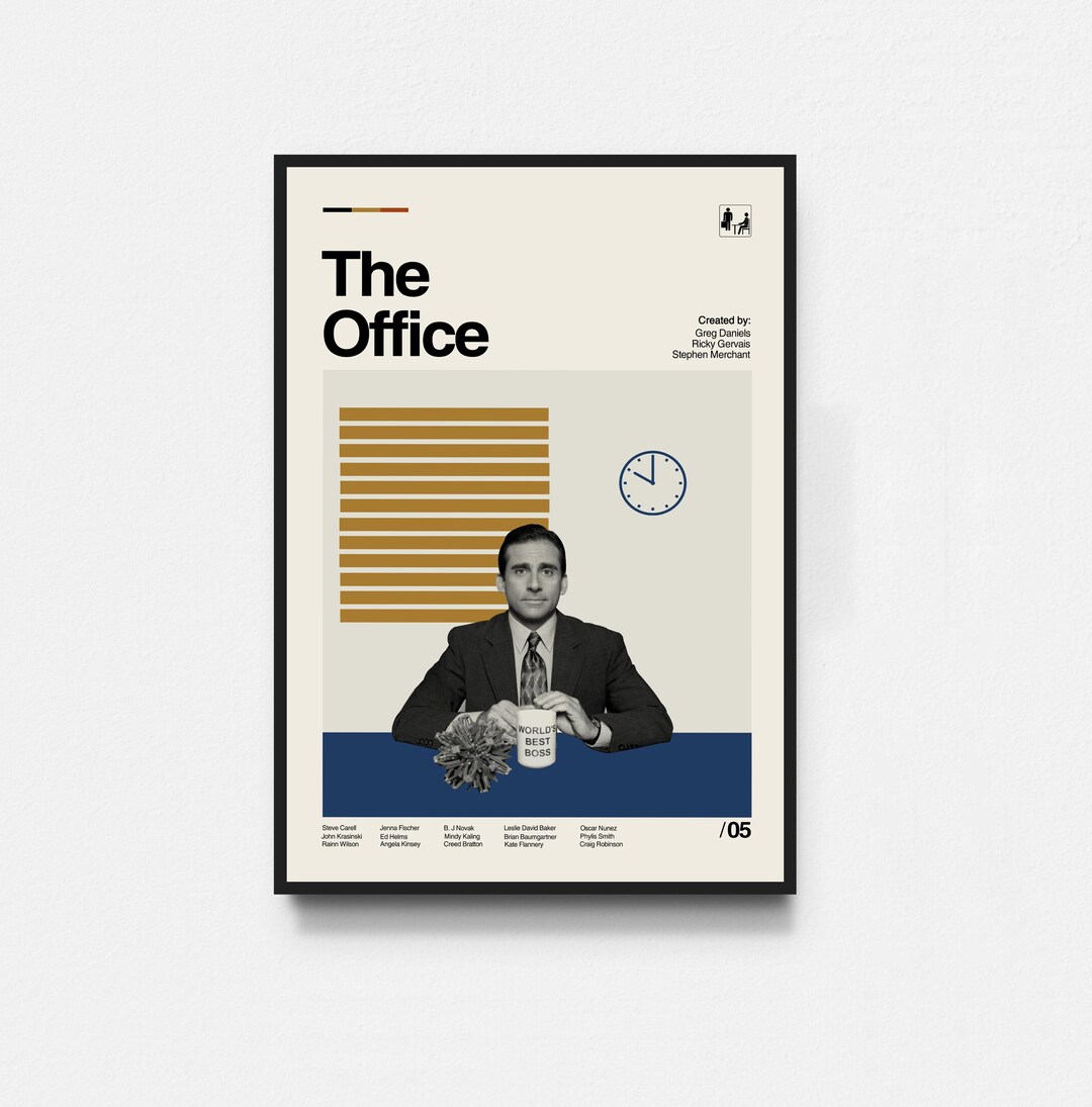Michael Scott Poster, the Office Poster, Tv Show Poster, Midcentury Art ...