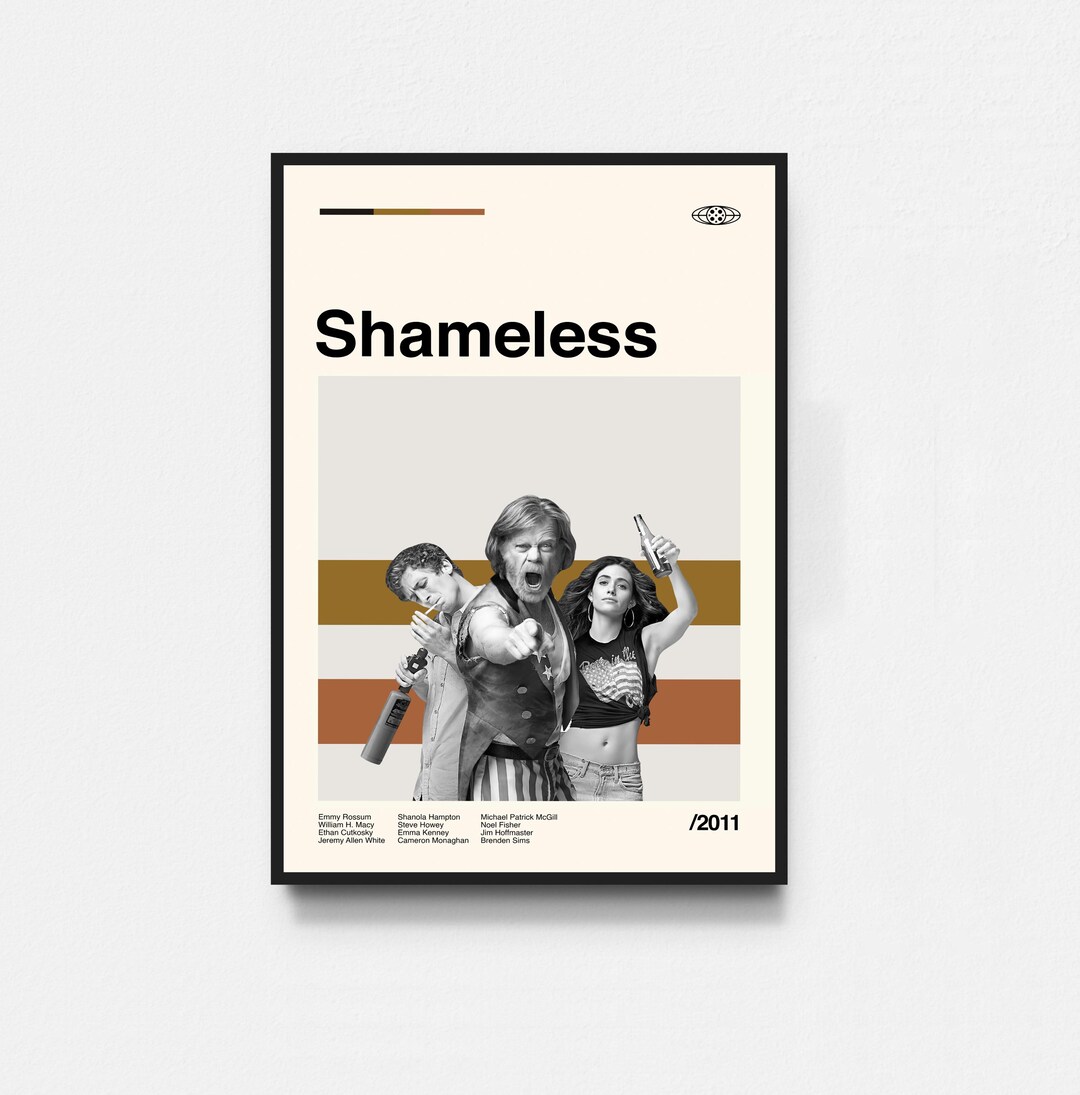 Shameless Poster, Shameless Tv Series Print, Tv Show Poster, Midcentury ...