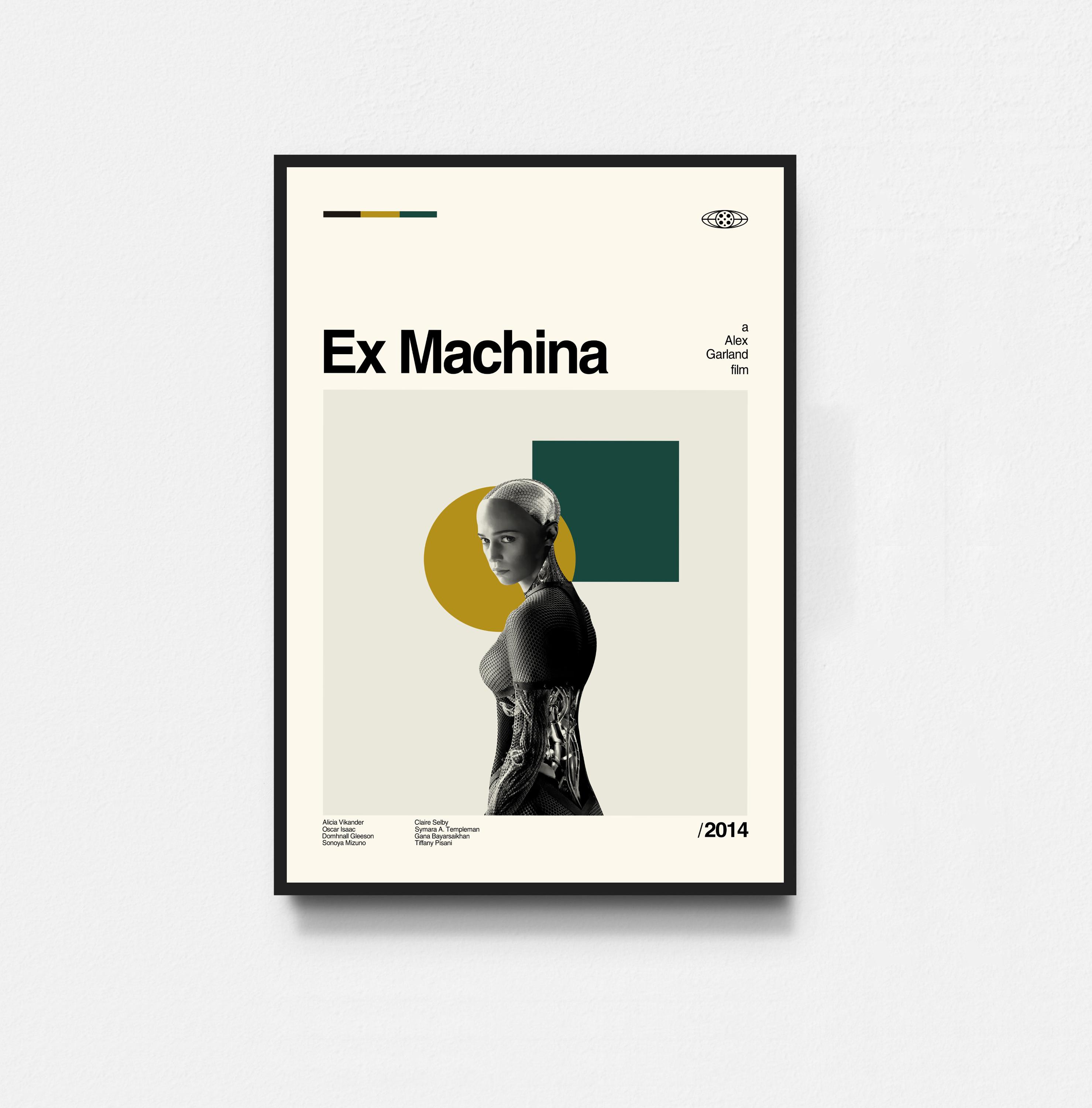 Ex Machina Poster, Ex Machina Print, Movie Poster, Midcentury Art ...