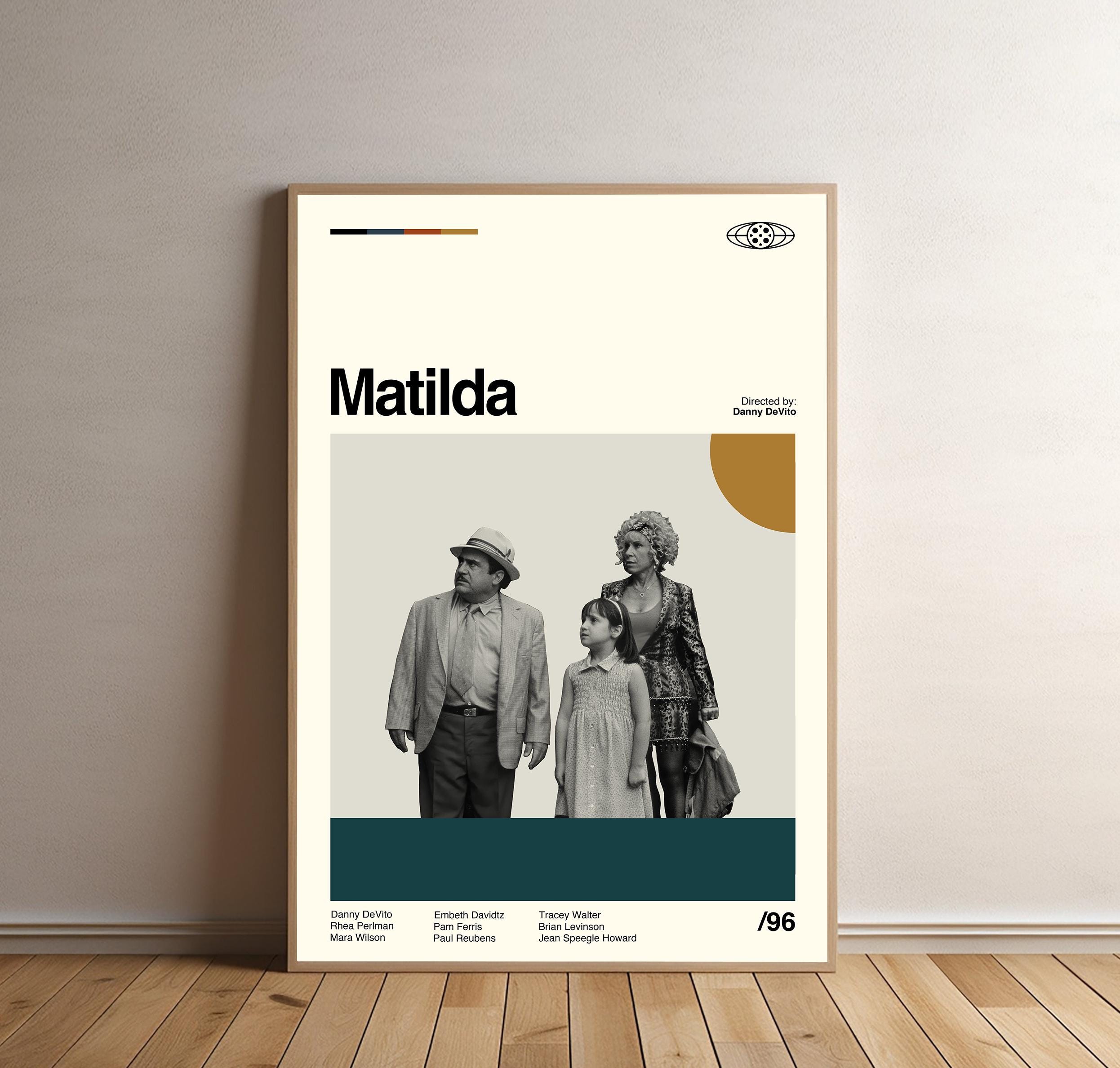 Matilda Poster, Matilda Print, Movie Poster, Midcentury Art, Minimalist ...