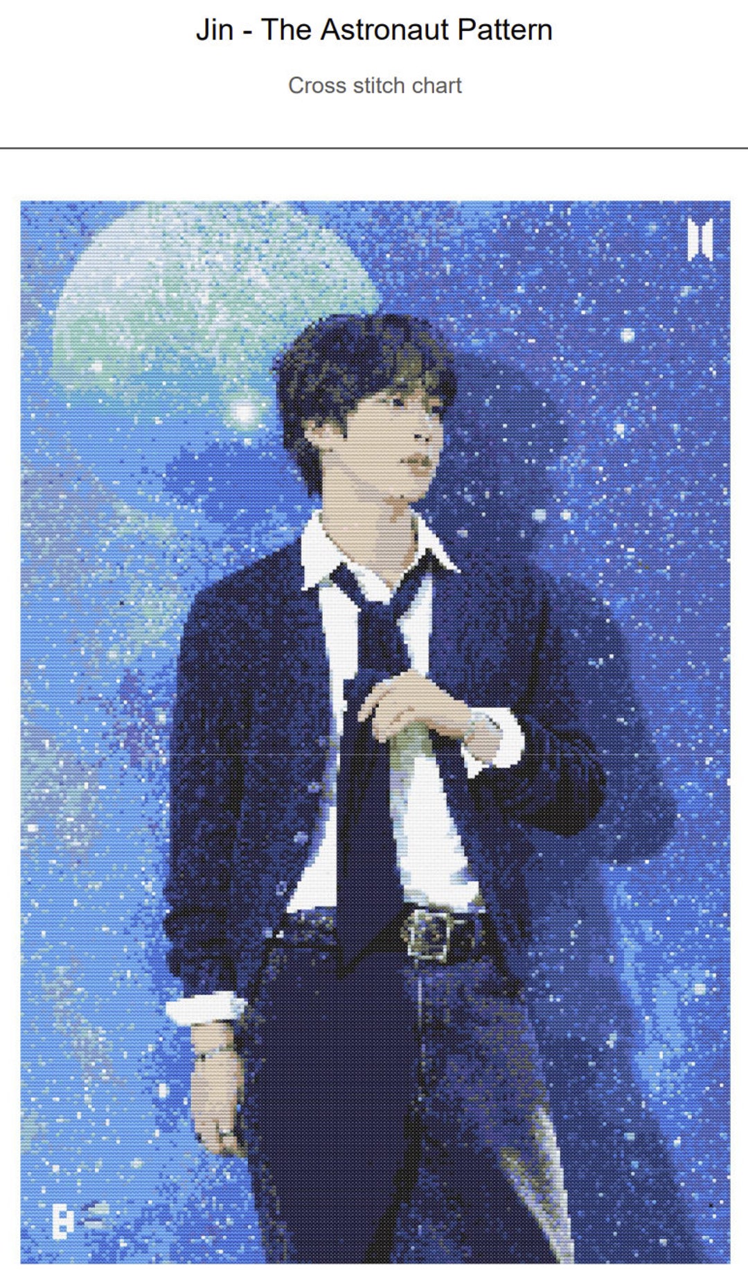 Jin - the Astronaut Pattern - Etsy