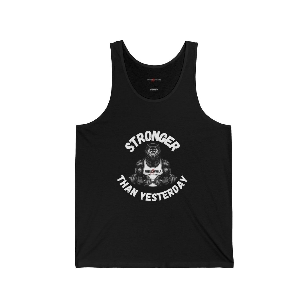 Werewolf Bodybuilder With Head Phones Rocks 'americanwolf' Tank Top ...