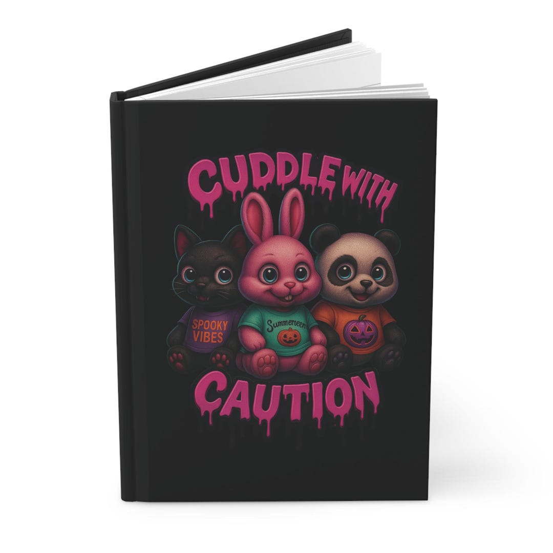 Hard Cover Writing Journal Cute Halloween Notebook Adorable Animal ...