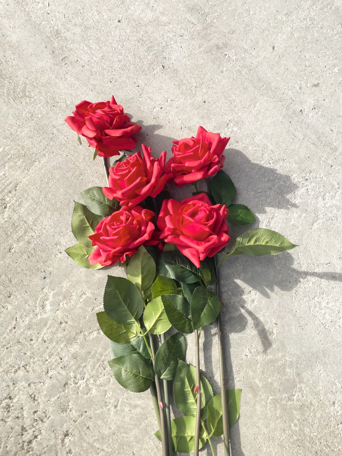 Red Rose/ Real Touch Rose /latex Rose / Flexed Rose/1 Head per Stem ...