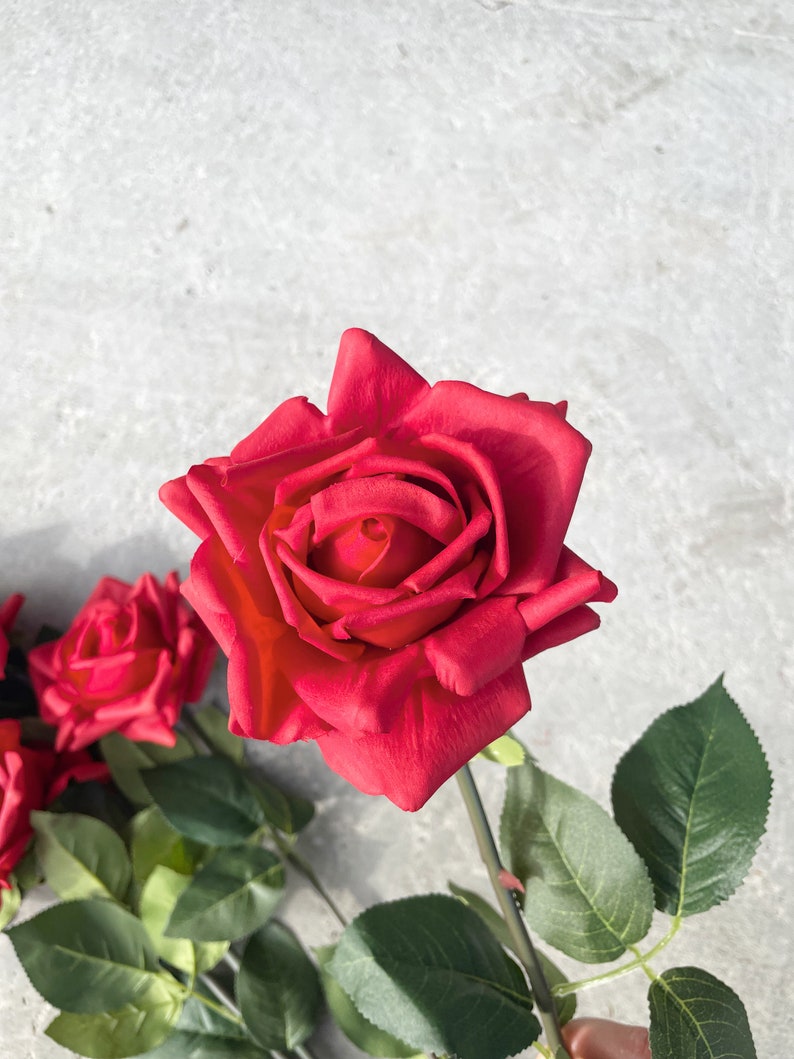 Red Rose/ Real Touch Rose /latex Rose / Flexed Rose/1 Head per Stem ...
