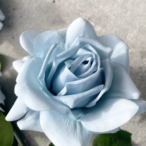 Baby Blue Rose/ Blue Real Touch Rose /latex Rose / Flexed Rose/1 Head ...