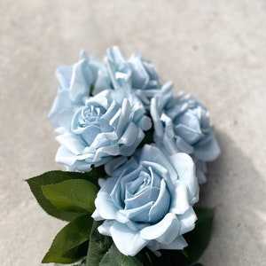 Baby Blue Rose/ Blue Real Touch Rose /latex Rose / Flexed Rose/1 Head ...