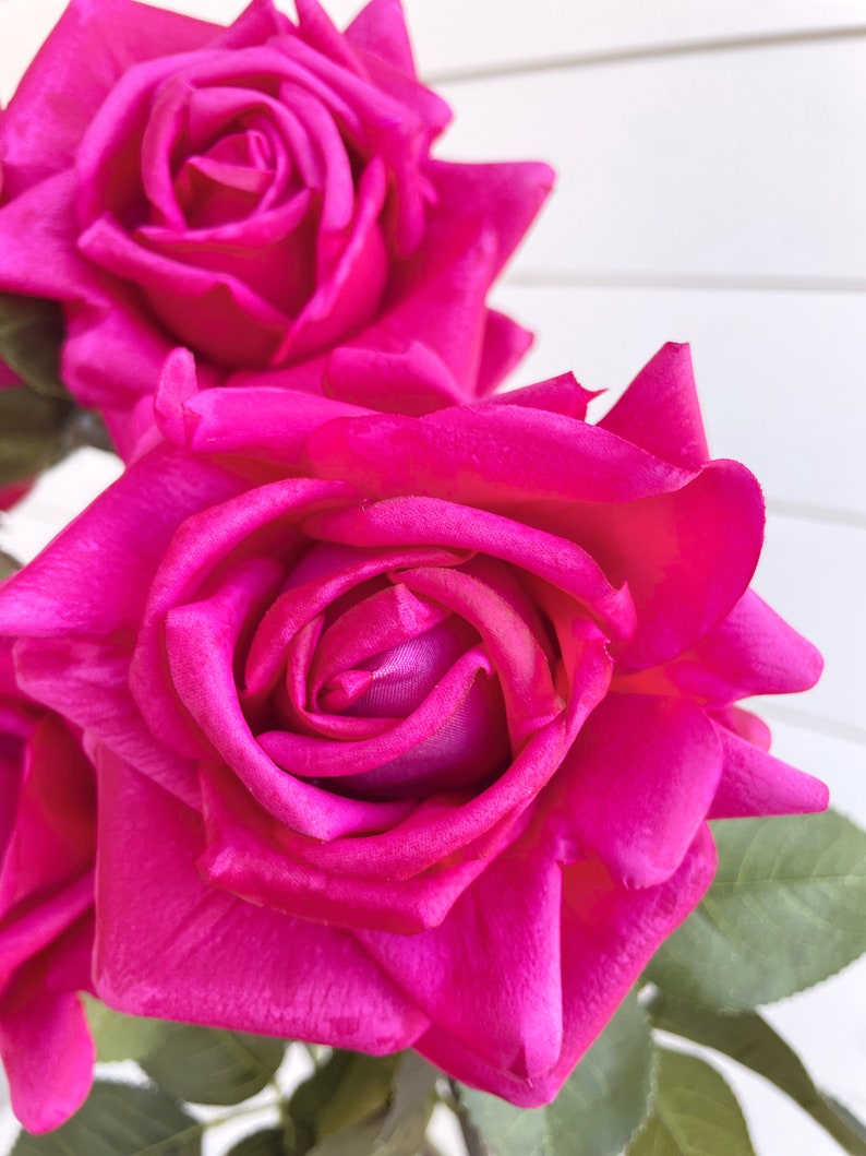 Hot Pink Rose/ Real Touch Rose / Latex Rose/ 1 Head per Stem/wedding ...