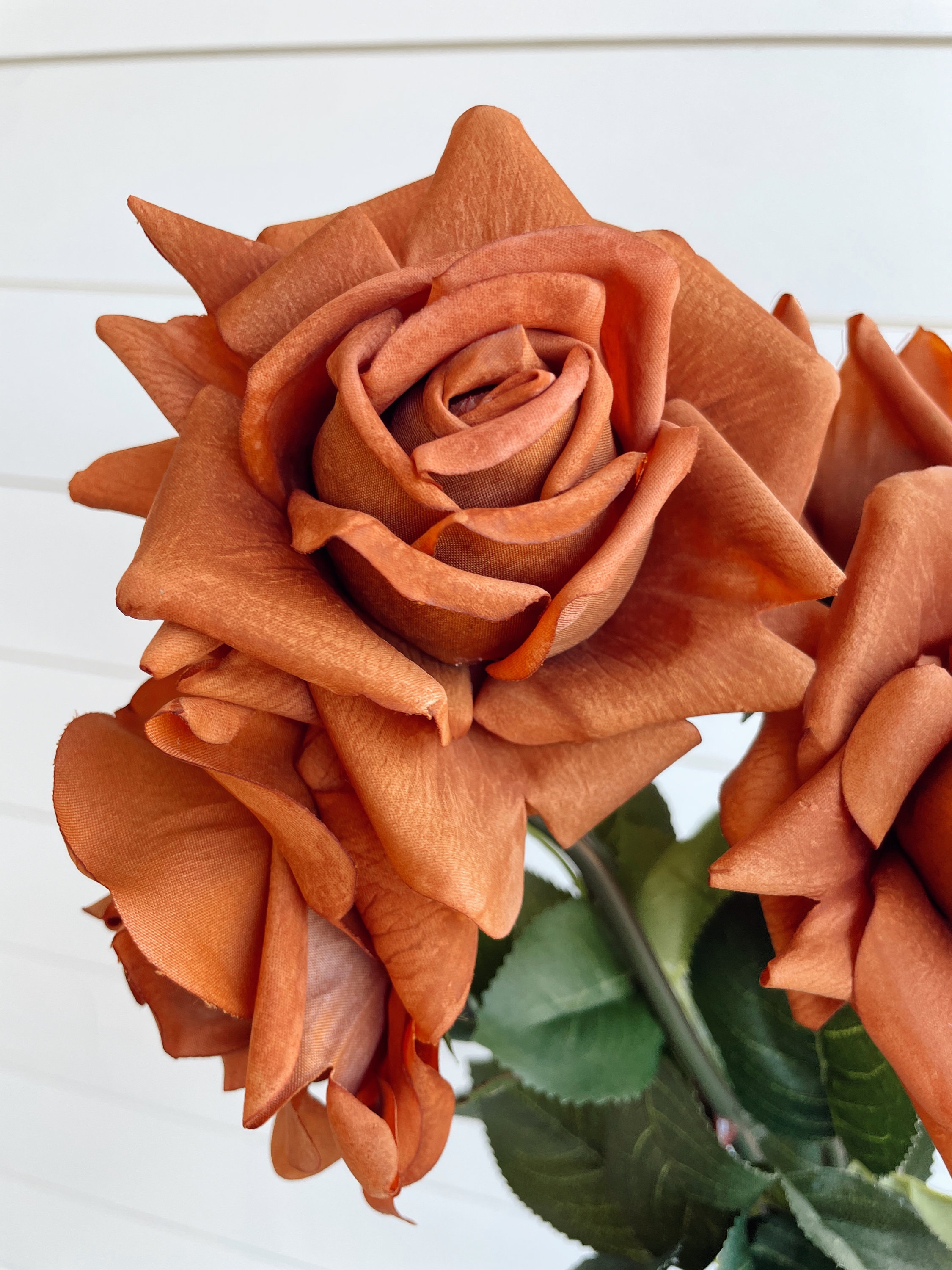 Burnt Orange Rose/ Real Touch Rose /latex Rose / Rust Rose/ Terracotta ...