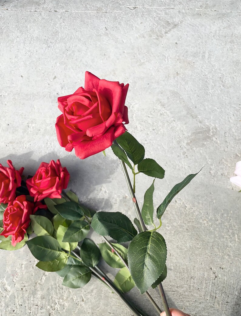 Red Rose/ Real Touch Rose /latex Rose / Flexed Rose/1 Head per Stem ...