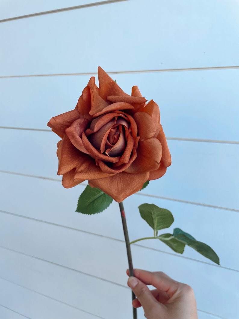 Burnt Orange Rose/ Real Touch Rose /latex Rose / Rust Rose/ Terracotta ...