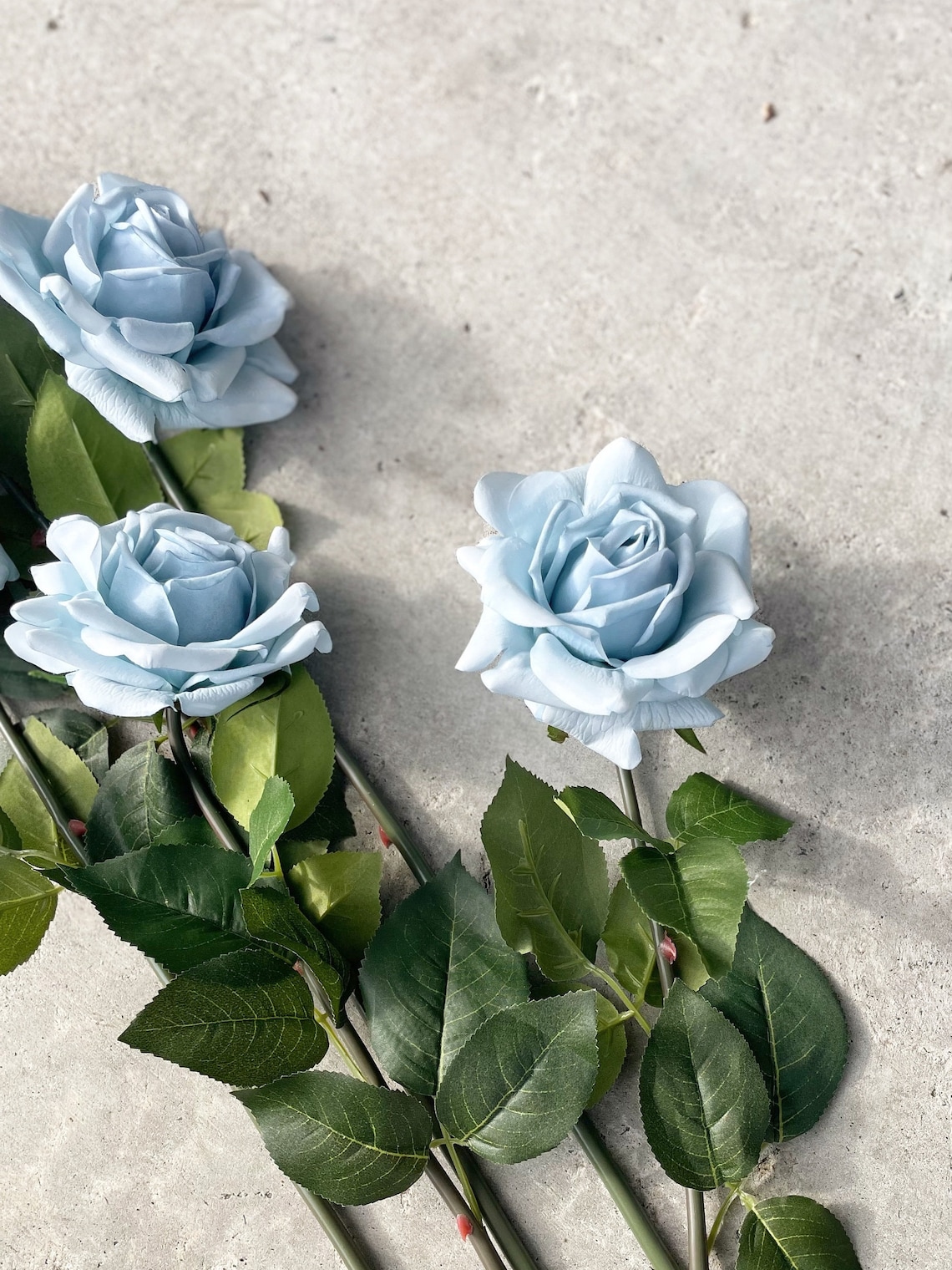 Baby Blue Rose/ Blue Real Touch Rose /latex Rose / Flexed Rose/1 Head ...