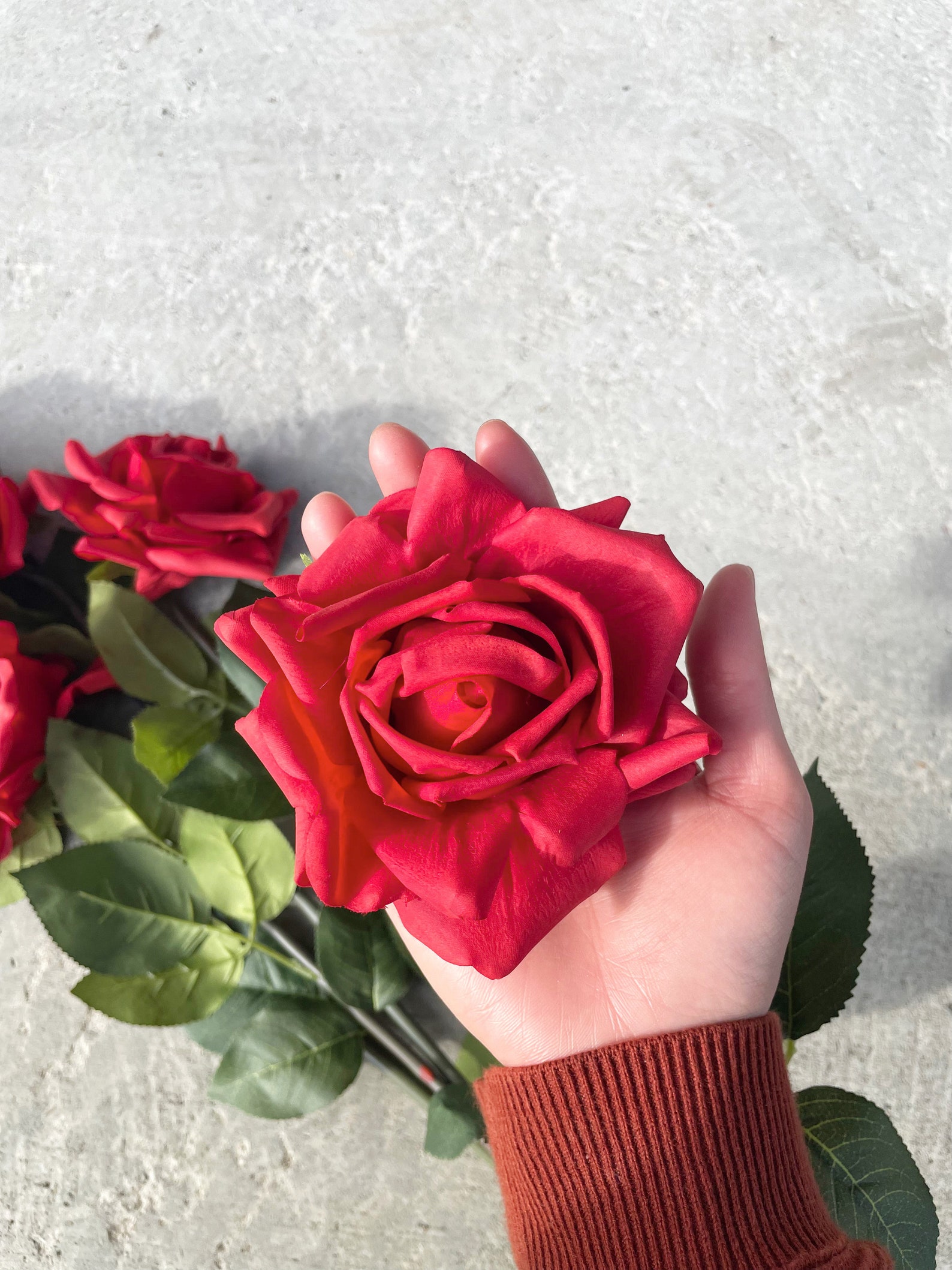 Red Rose/ Real Touch Rose /latex Rose / Flexed Rose/1 Head per Stem ...