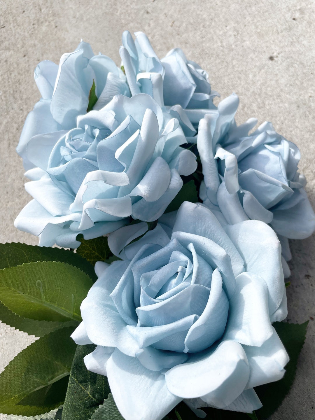 Baby Blue Rose/ Blue Real Touch Rose /latex Rose / Flexed Rose/1 Head ...
