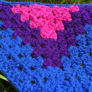 Bisexual Pride Flag Crochet Triangle Bandana Handmade - Etsy