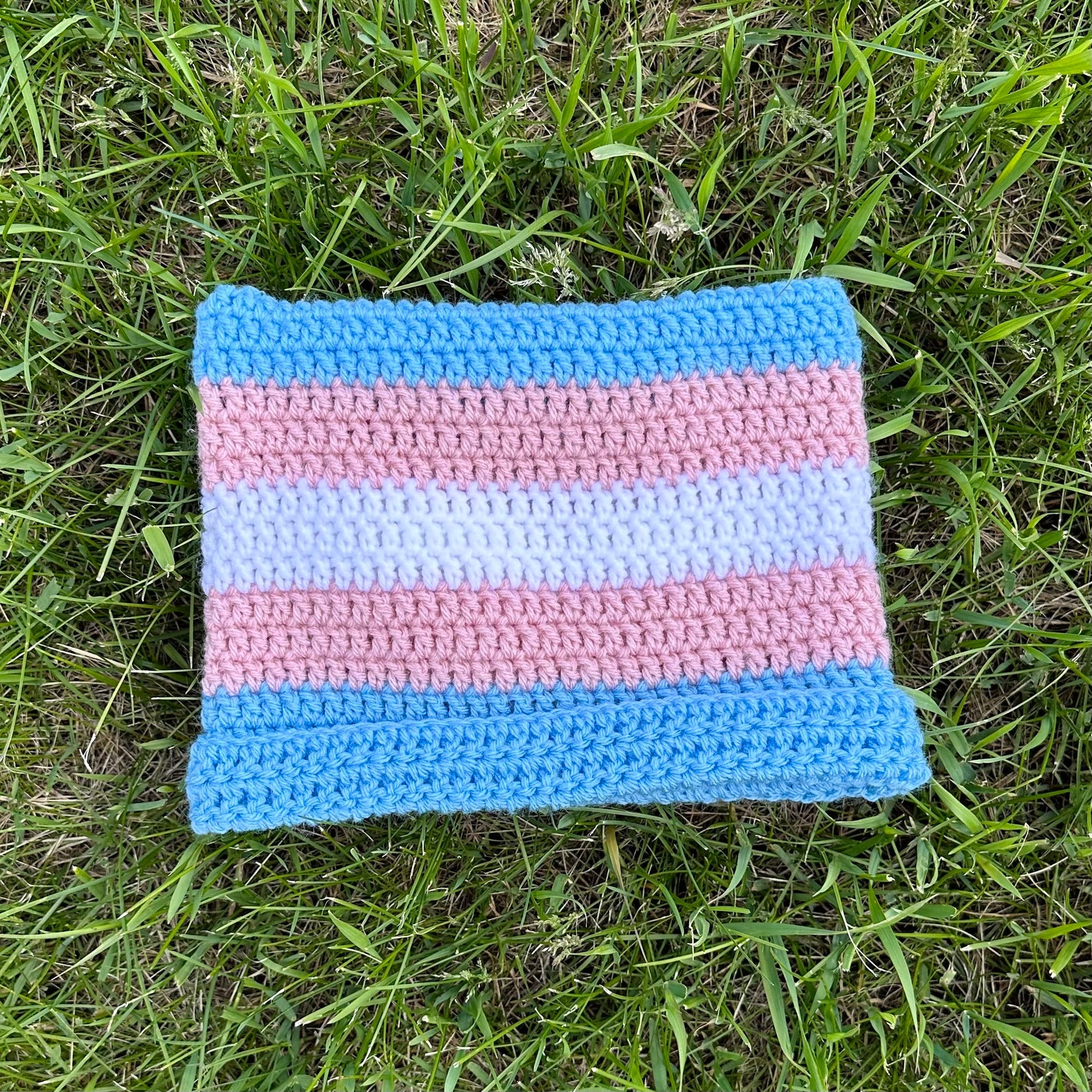 Trans Pride Flag Crochet Cat Ear Beanie Handmade - Etsy