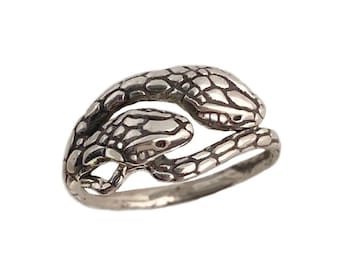 Double Headed Snake Ring Gold - Etsy