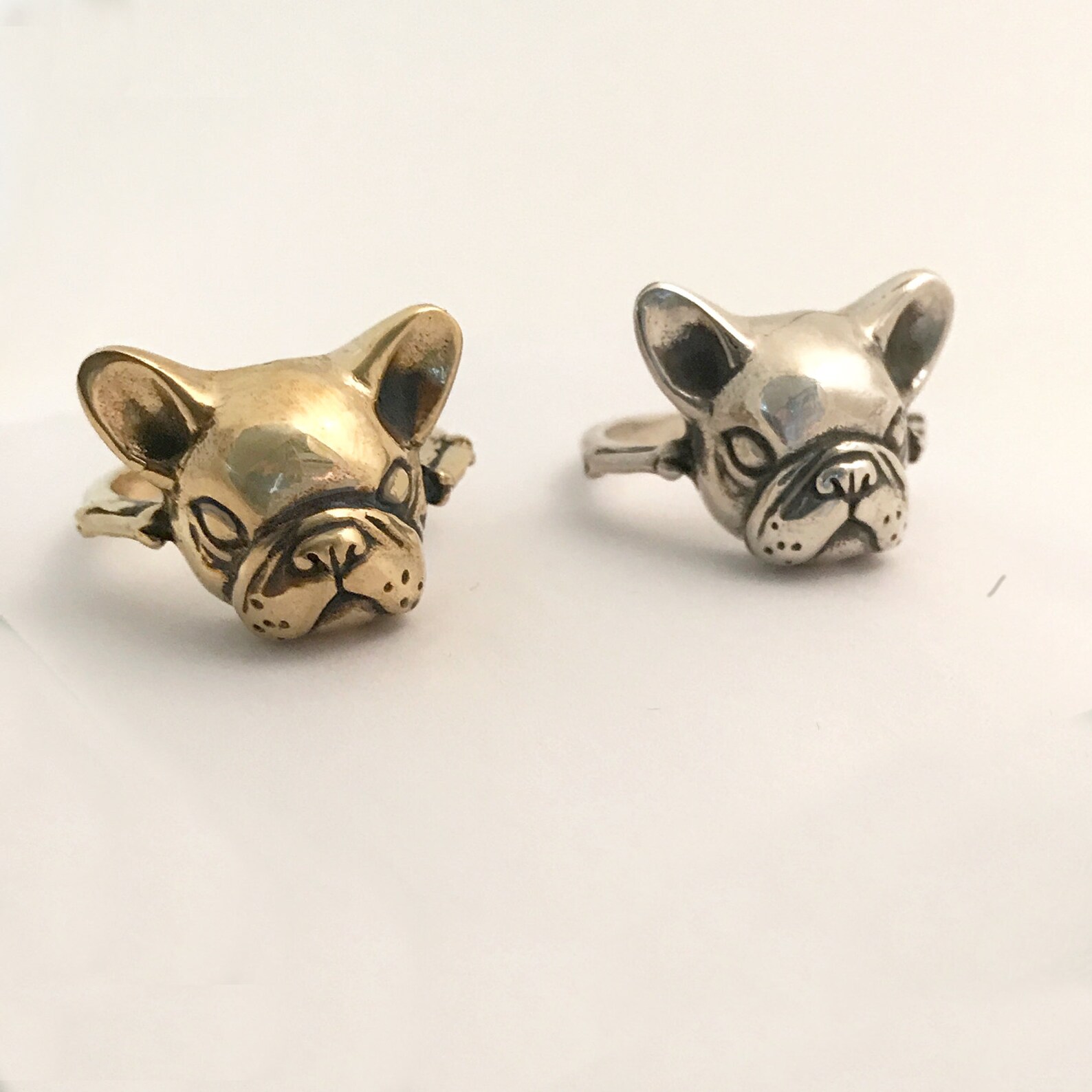 French Bulldog Ring in Gold Frenchie Jewelry Gold Dog Silver | Etsy