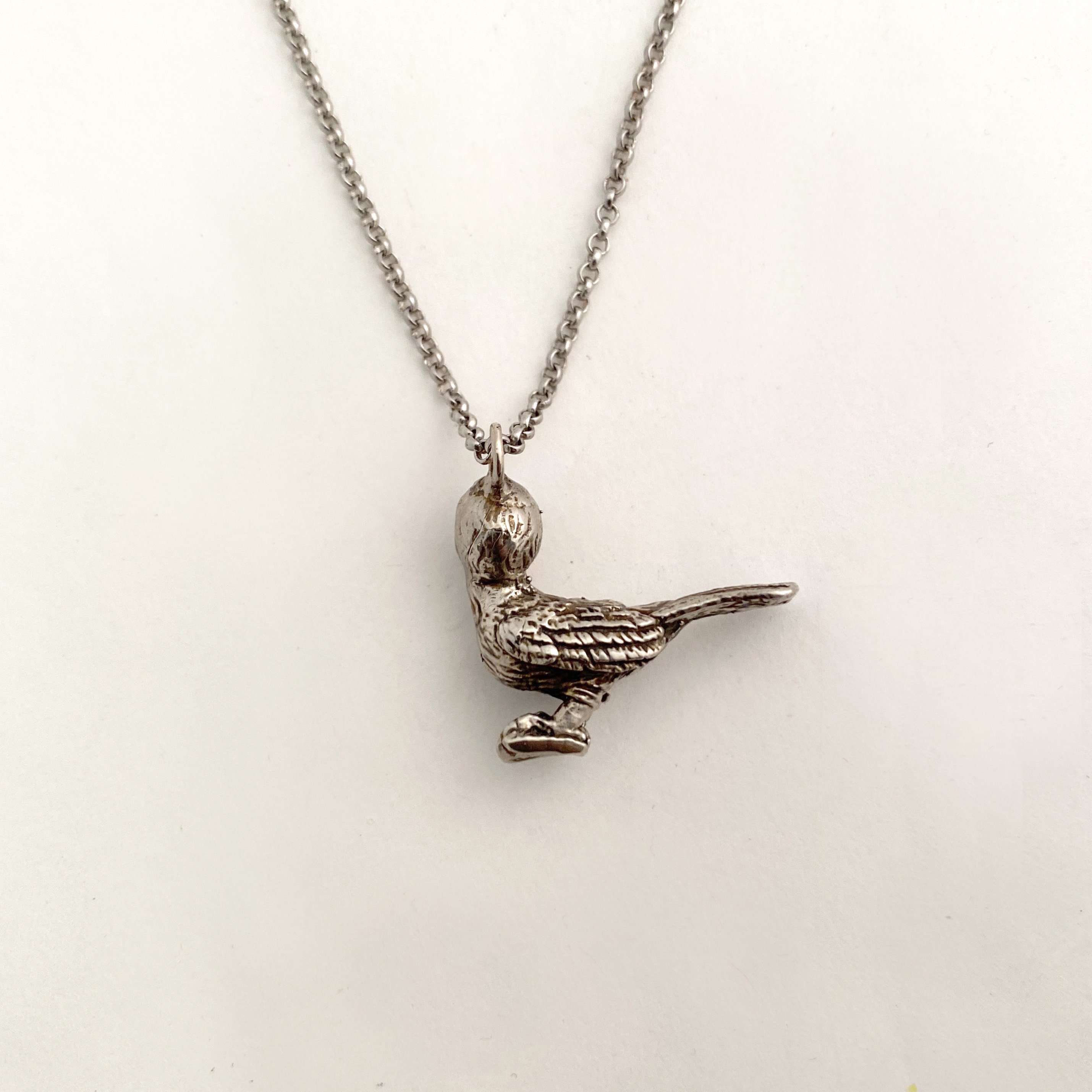 Bird Baby Necklace doll silver gold oddity anomaly | Etsy