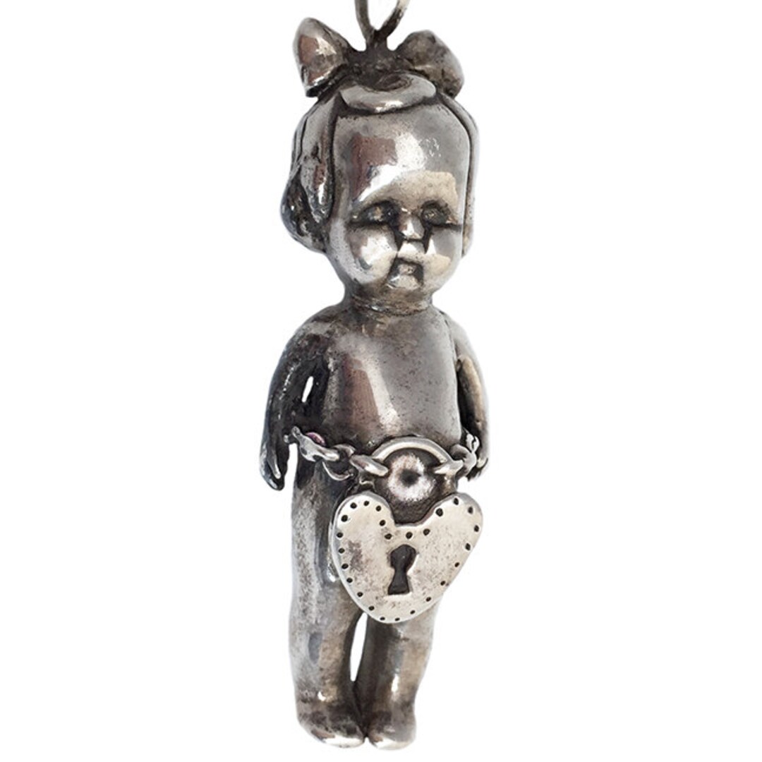 Virgo Zodiac Necklace Sign Heart Chastity Lock Silver Gold Doll ...
