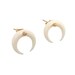 Crescent Earrings Moon Spike White Tusk Horn Gold Silver Stud - Etsy