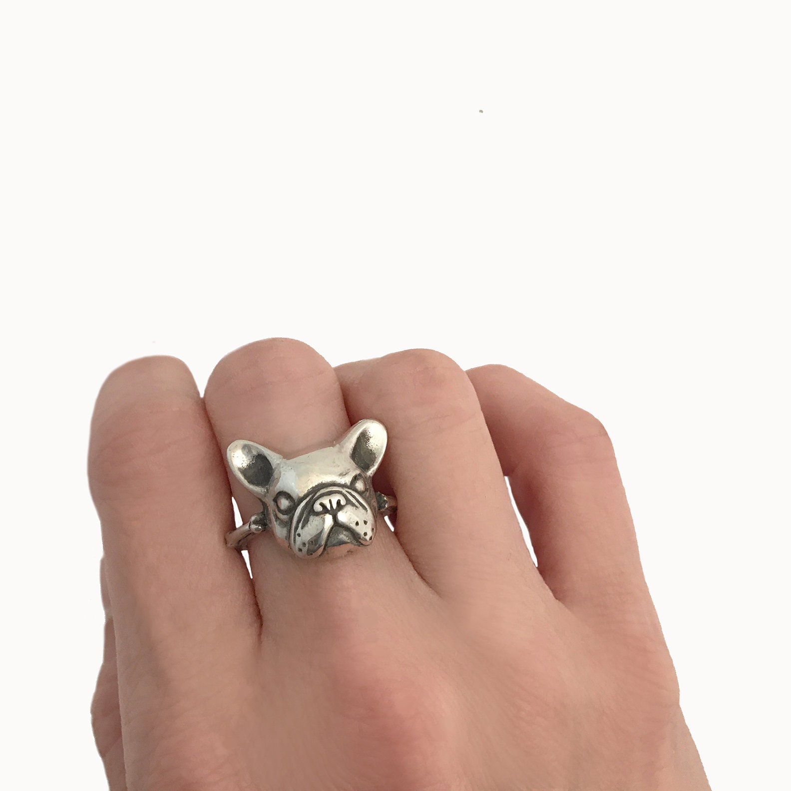 French Bulldog Ring in Gold Frenchie Jewelry Gold Dog Silver | Etsy